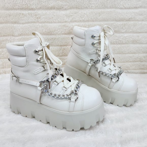 Cape Robbin | Shoes | 2 Inch Platform Boots By Cape Robbin Off White ...